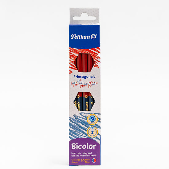 Lápiz bicolor hexagonal caja con 10 piezas – Pelikan México